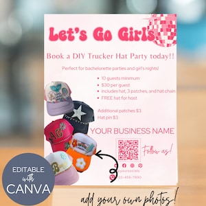 Trucker Hat Bar Flyer, Girls Night Out Party Booking, Private Party ...