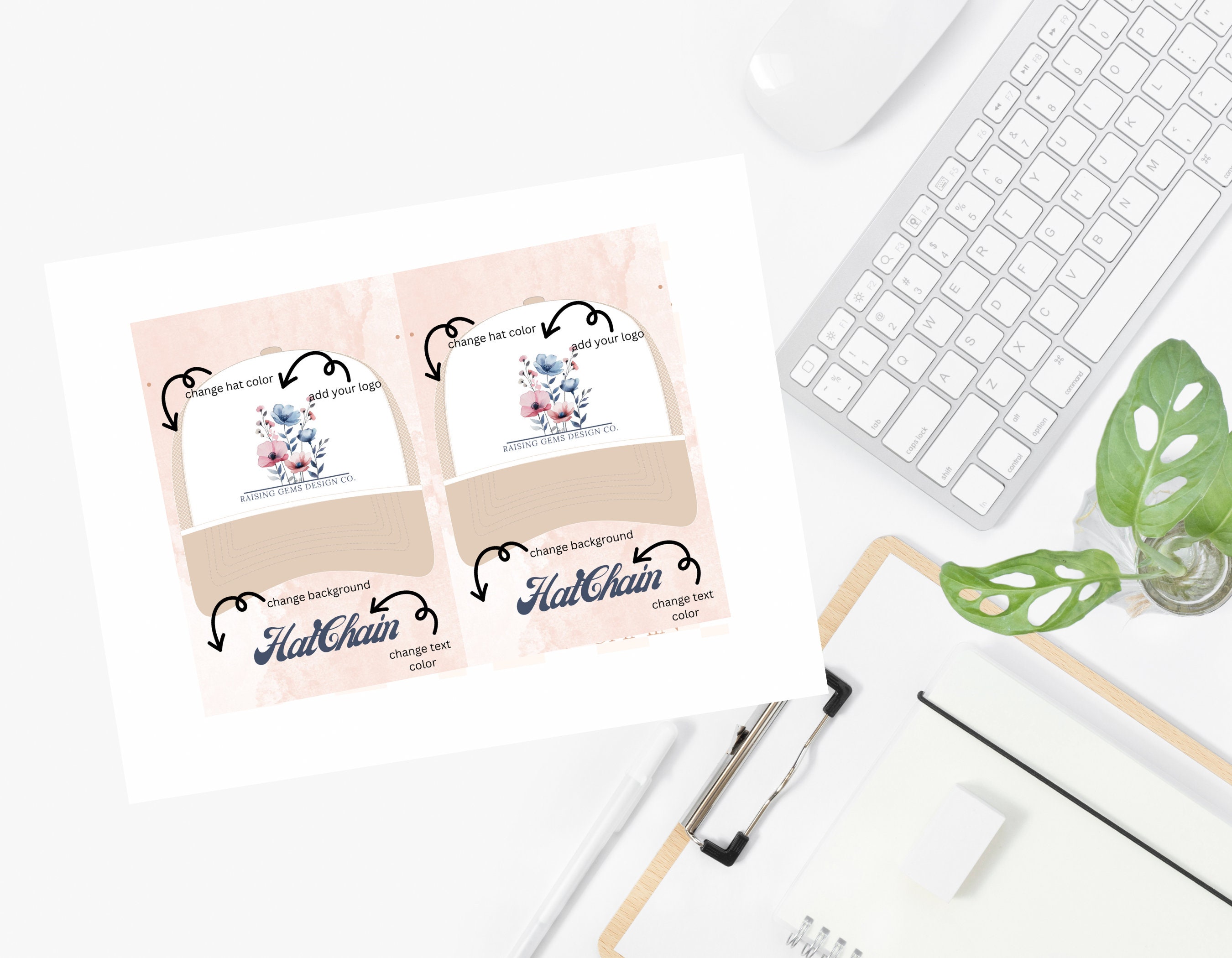 Trucker Hat Bar Hat Chain Printable, Edit in Canva, Packaging for Hat ...