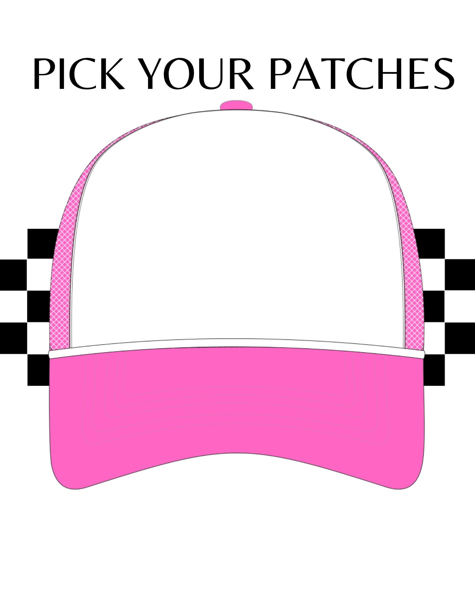 Trucker Hat Design Template for Trucker Hat Bar Multi Color BUNDLE - Etsy