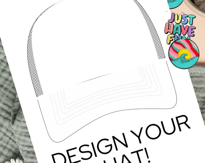 Trucker Hat Bar Patch Layout Design Printable for Custom Design - Etsy