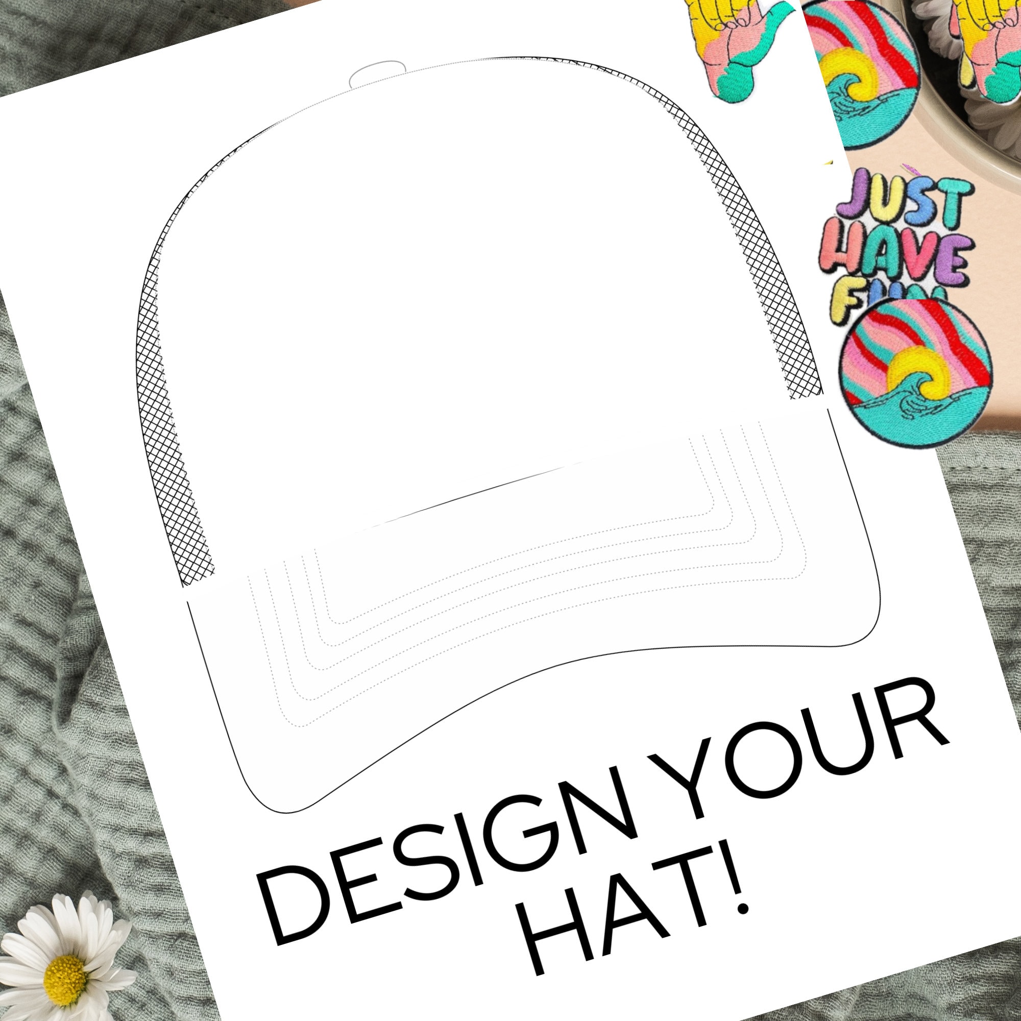 Trucker Hat Bar Patch Layout Design Printable for Custom Design - Etsy