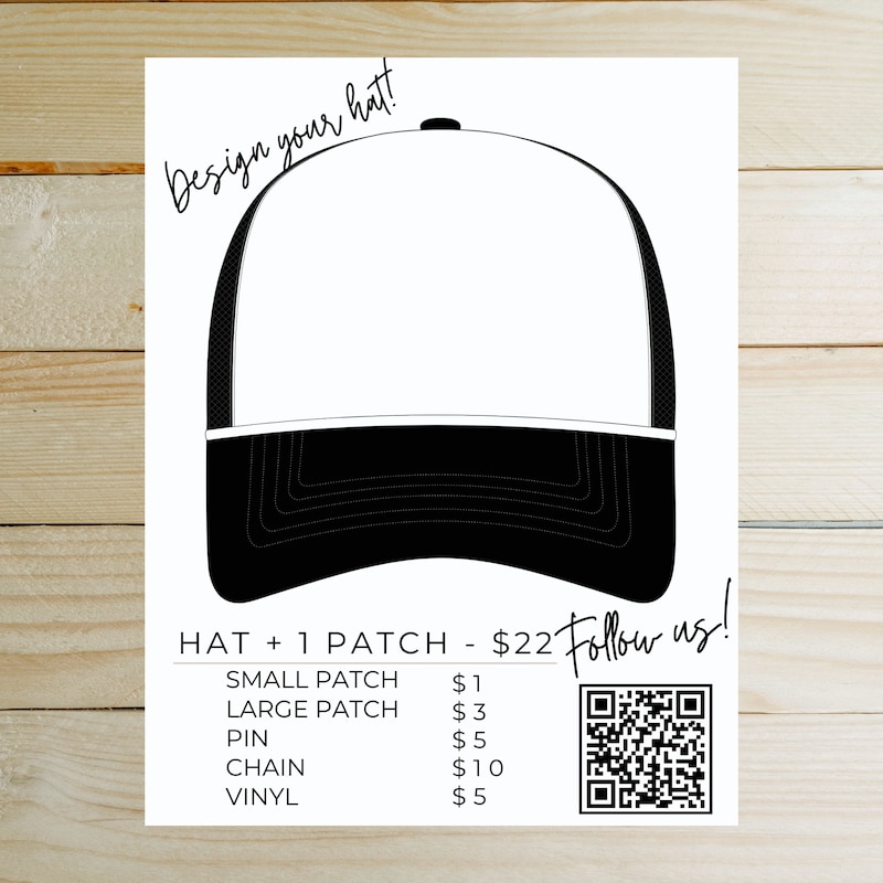 Trucker Hat Template - Etsy
