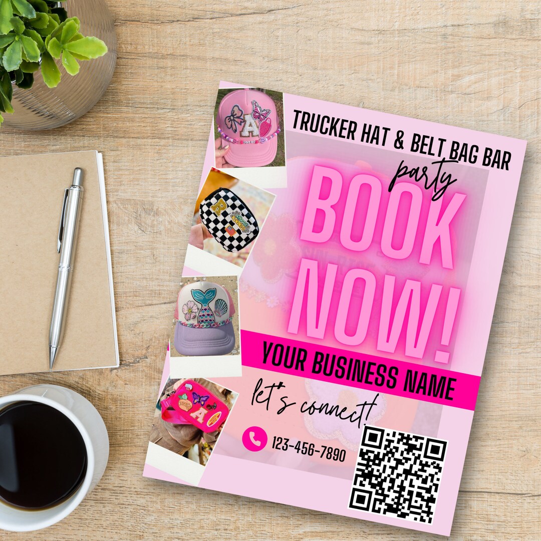 Trucker Hat Bar Belt Bag Party Flyer, Birthday Party Booking, Private ...