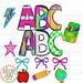 School Doodle Alpha Bundle, Doodle Letters PNG, Back to School Digital ...
