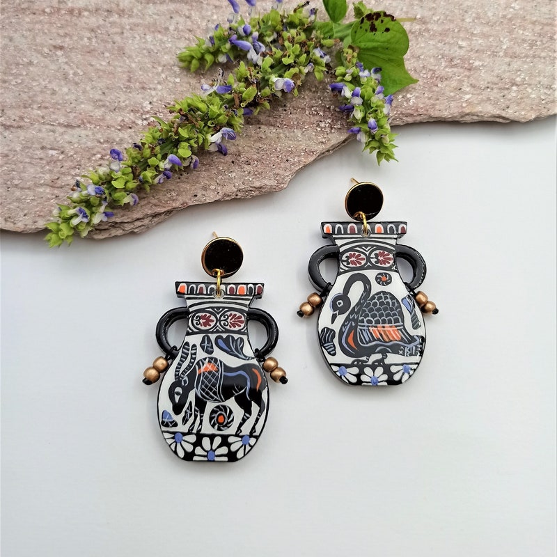 Pottery Earrings - Etsy