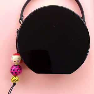 Wooden Key Ring and Bag Accessory Kokeshi Doll Inspired by Kusama ...