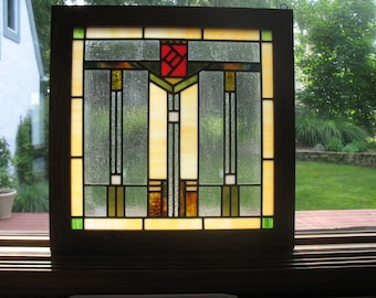 Prairie Style Stained Glass Window - Etsy
