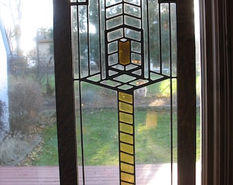 Prairie/mission Style Stained Glass Window | Etsy