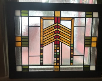 Prairie Style Stained Glass Window - Etsy