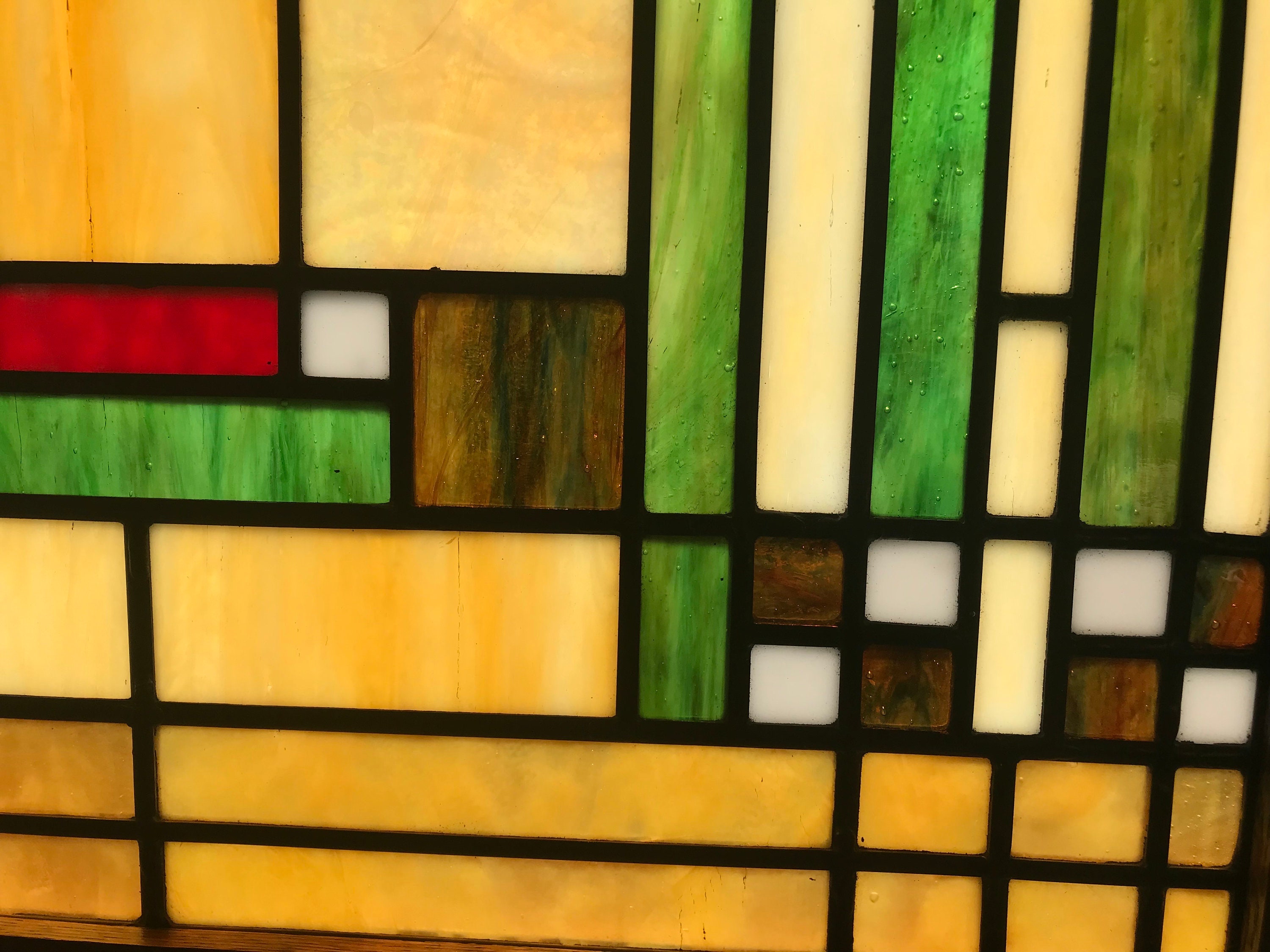 Prairie/craftsman Style Stained Glass Window - Etsy