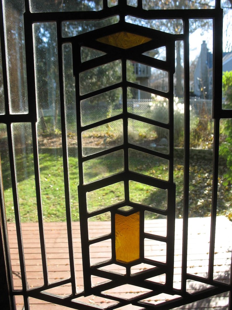 Prairie Style Stained Glass Window - Etsy
