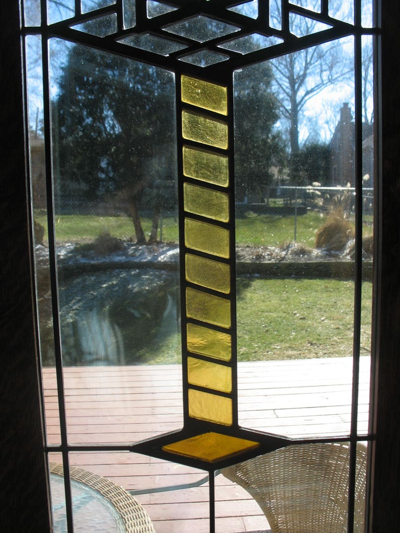 Prairie Style Stained Glass Window - Etsy