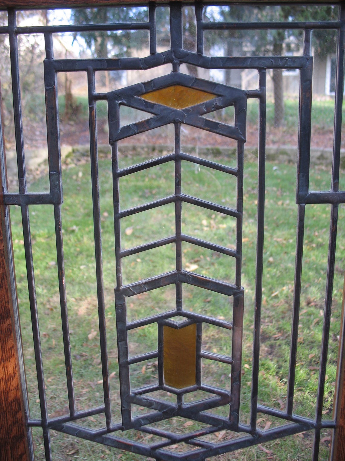 Prairie Style Stained Glass Window - Etsy