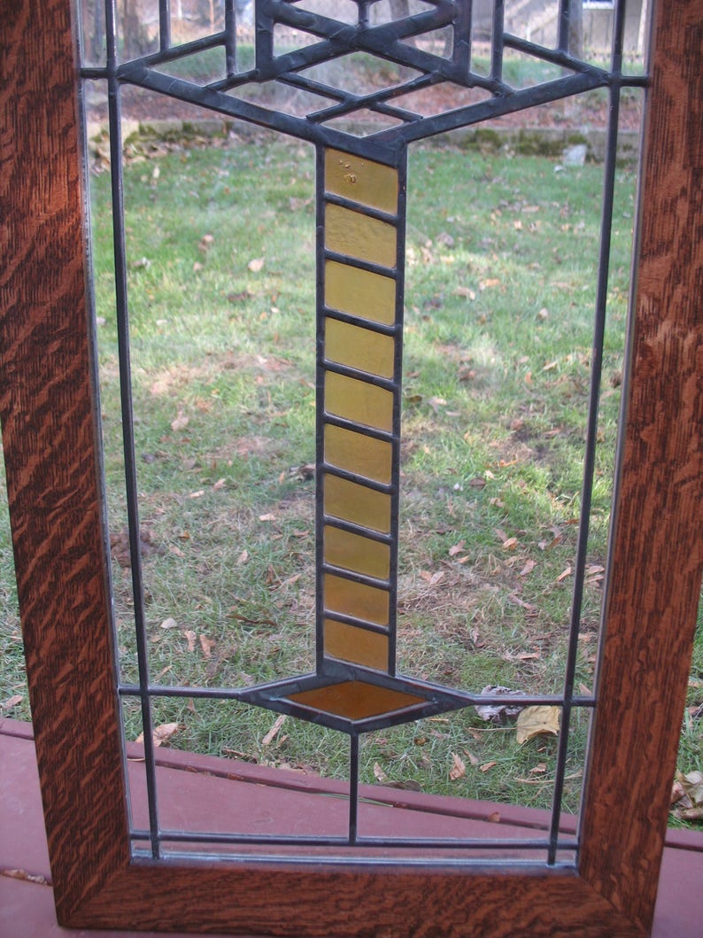 Prairie Style Stained Glass Window - Etsy