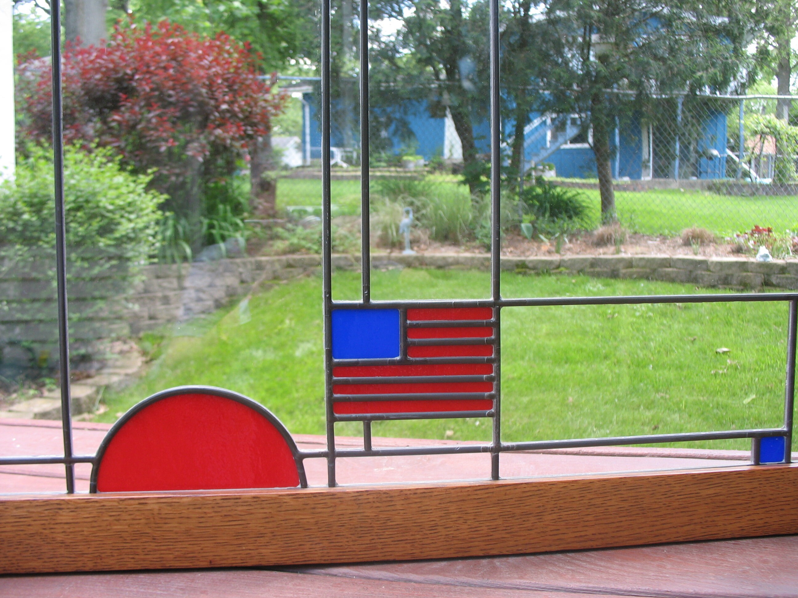 Prairie Style Stained Glass Window - Etsy