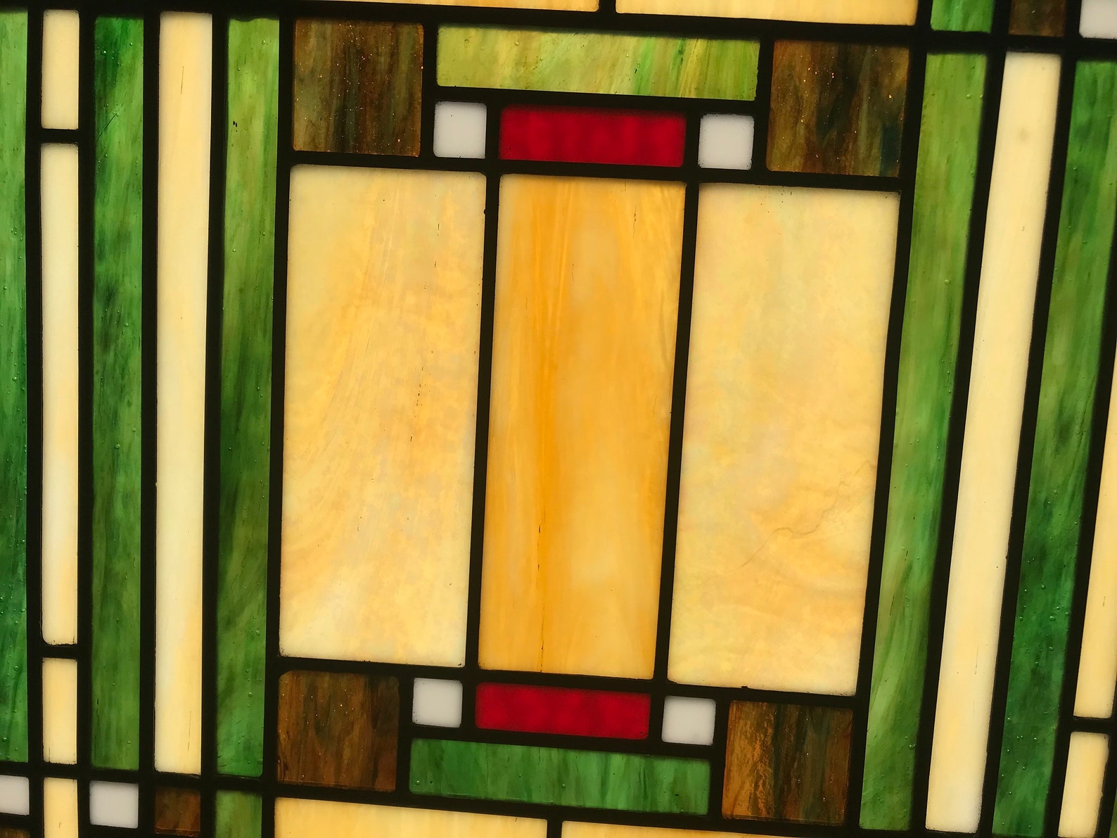 Prairie/craftsman Style Stained Glass Window - Etsy