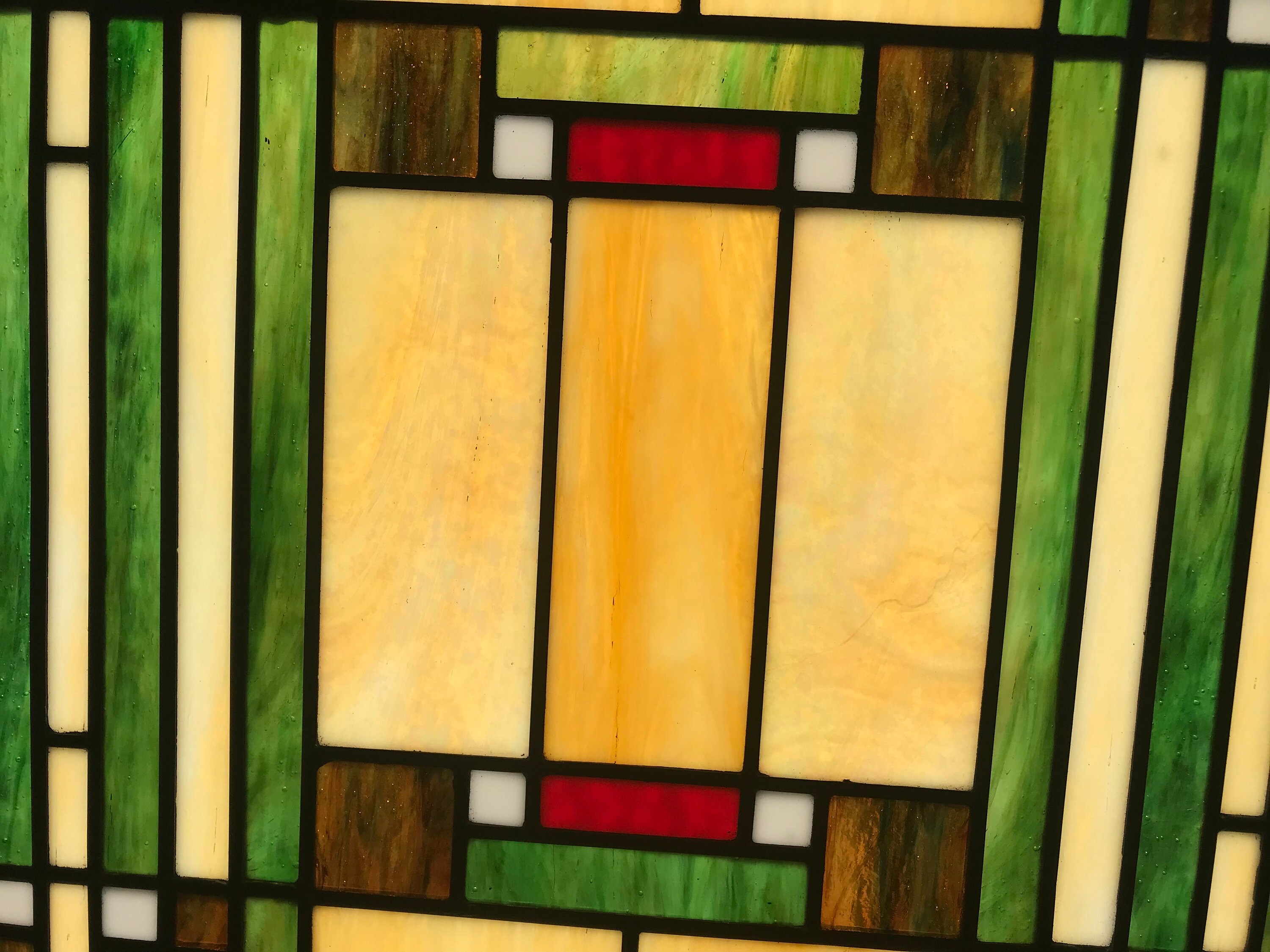 Prairie/craftsman Style Stained Glass Window - Etsy