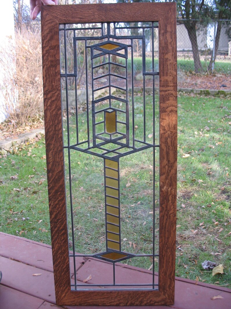 Prairie Style Stained Glass Window - Etsy