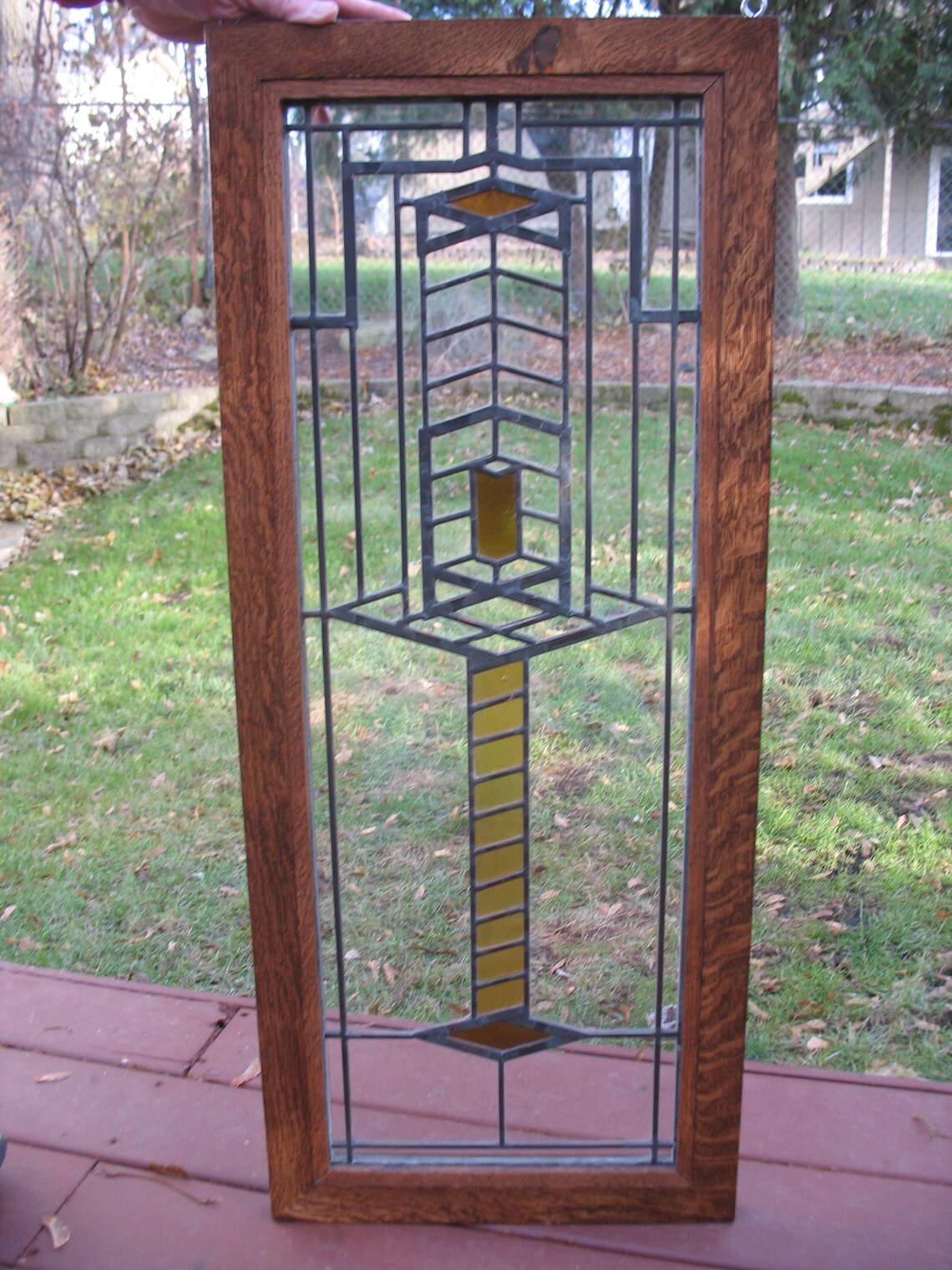 Prairie Style Stained Glass Window - Etsy