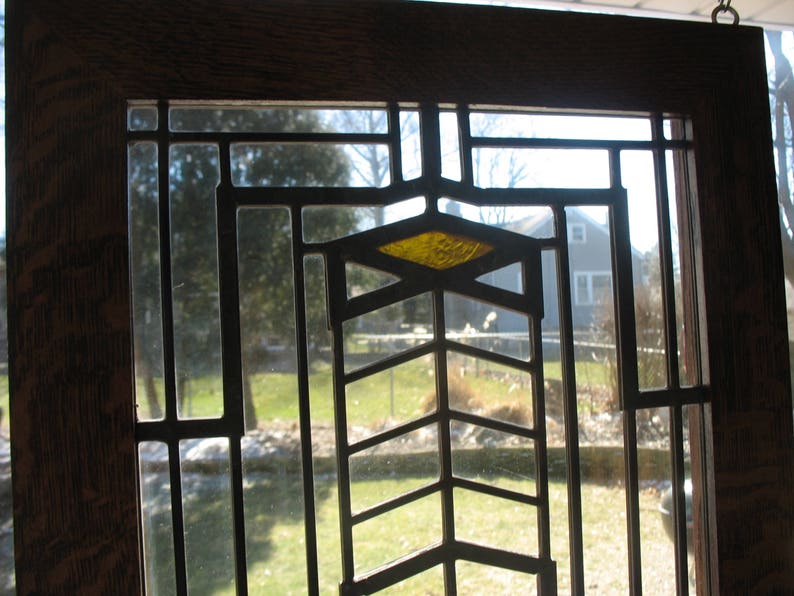 Prairie Style Stained Glass Window - Etsy