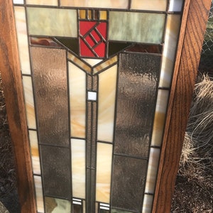 Craftsman/prairie Style Stained Glass Window - Etsy