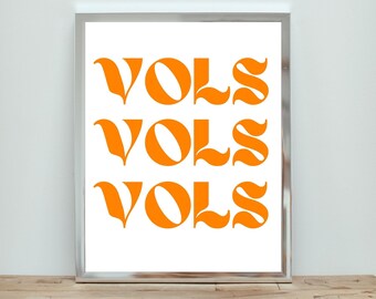 Printable Wall Art VOLS University of Tennessee Print - Etsy