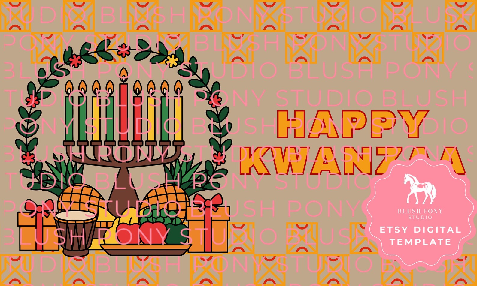 Holiday Banner Templates - Christmas, Hanukkah, Kwanzaa, New Years ...