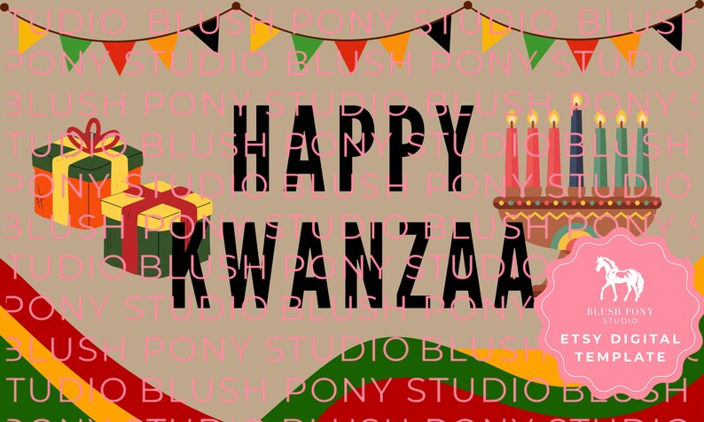 Holiday Banner Templates - Christmas, Hanukkah, Kwanzaa, New Years ...