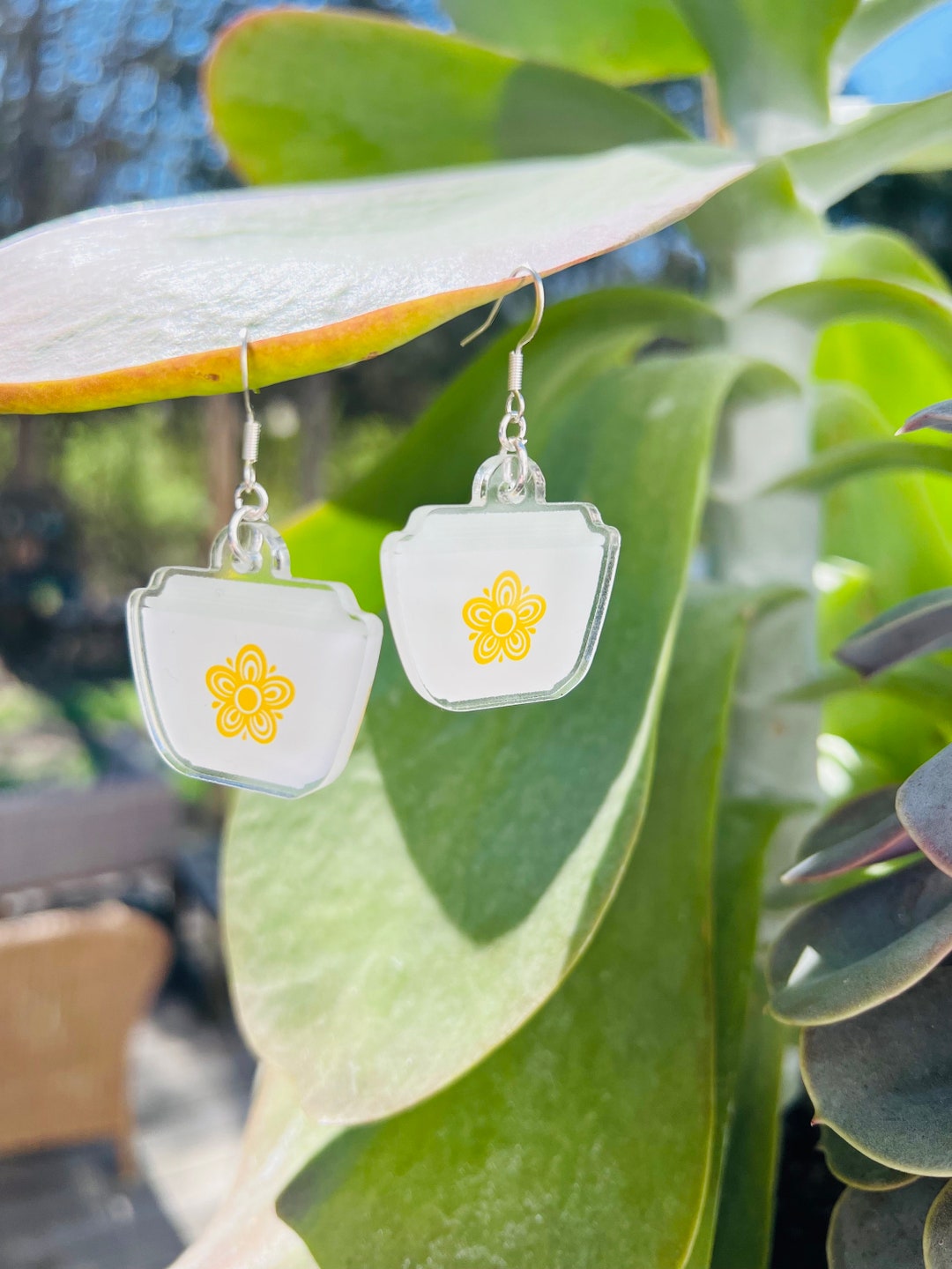 Butterfly Gold Pyrex Earrings: Mid Century Modern Retro Style - Etsy