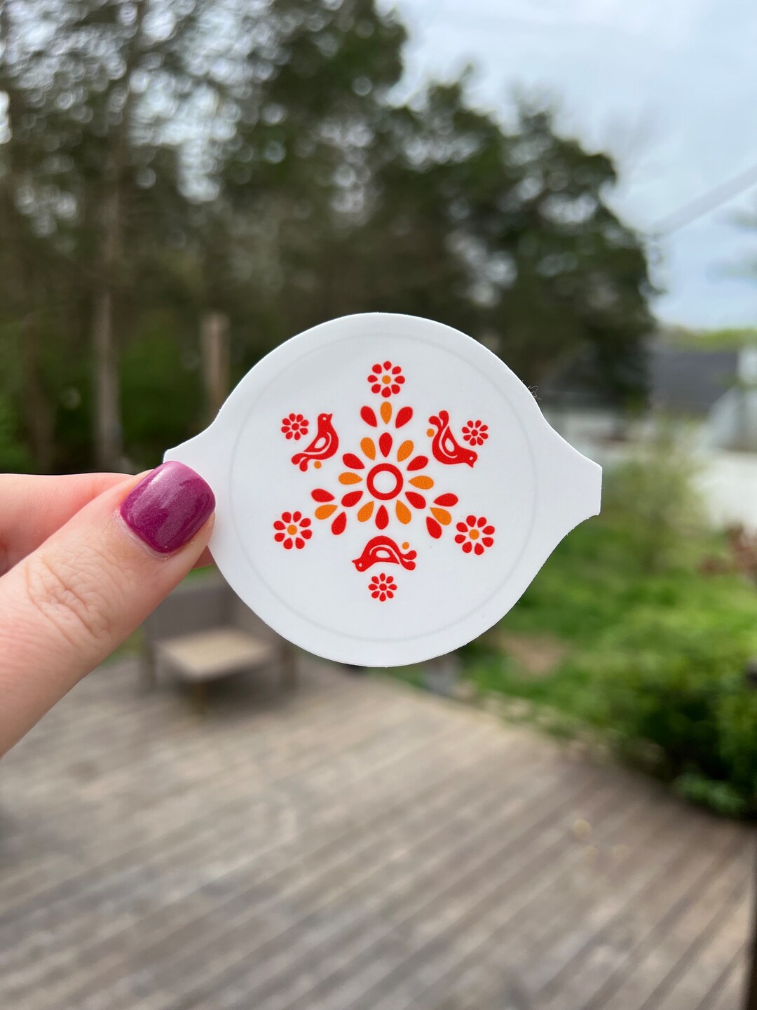 Vintage Pyrex Friendship Pattern Sticker: Laptop, Planner, Hydroflask ...