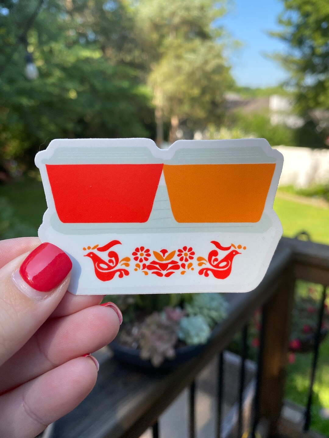 Vintage Pyrex Friendship Pattern Refrigerator Set Sticker | Planner ...