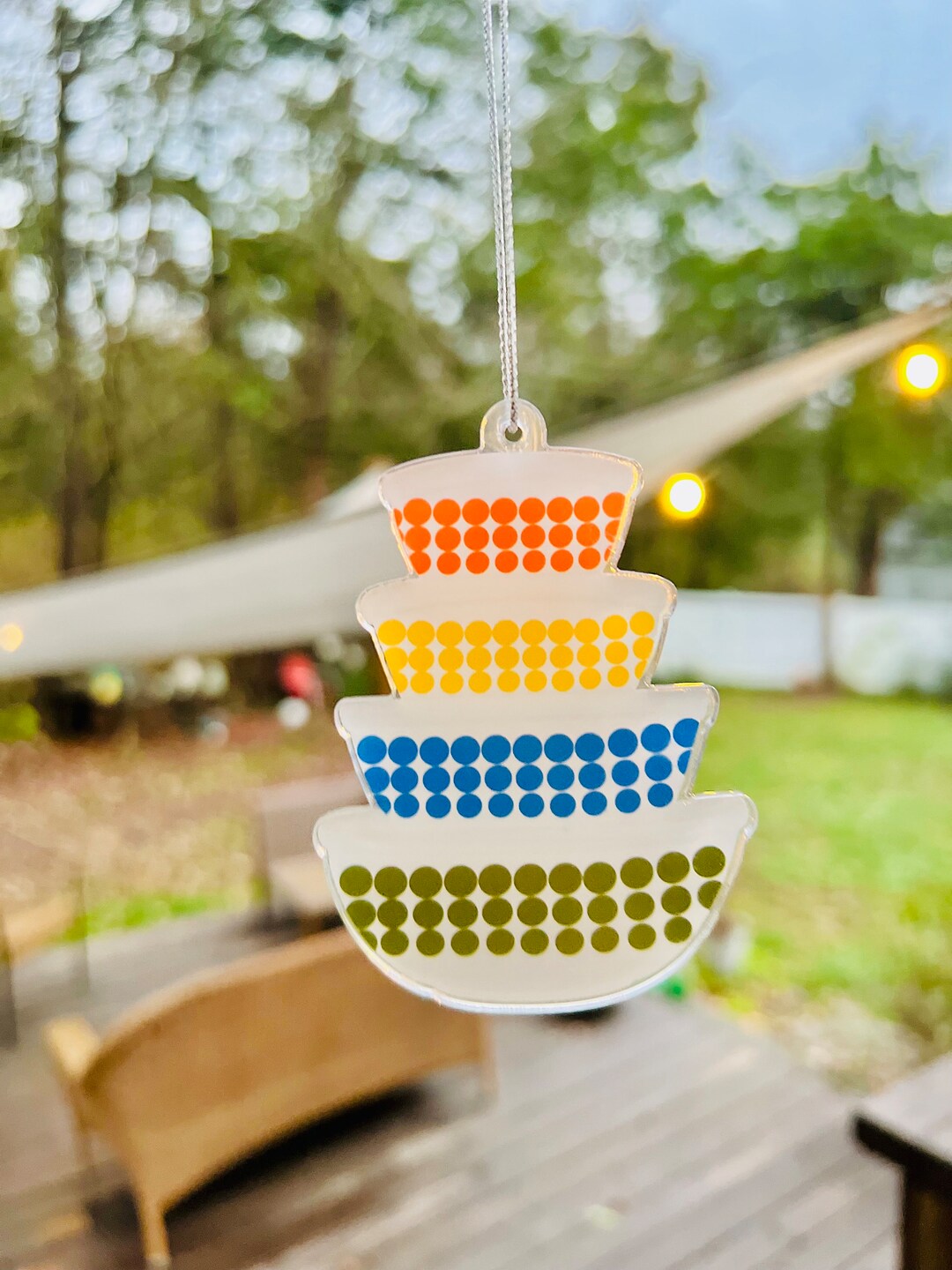 Pyrex Dot Bowls Ornament | Mixing Bowls | Retro Decor | Vintage ...