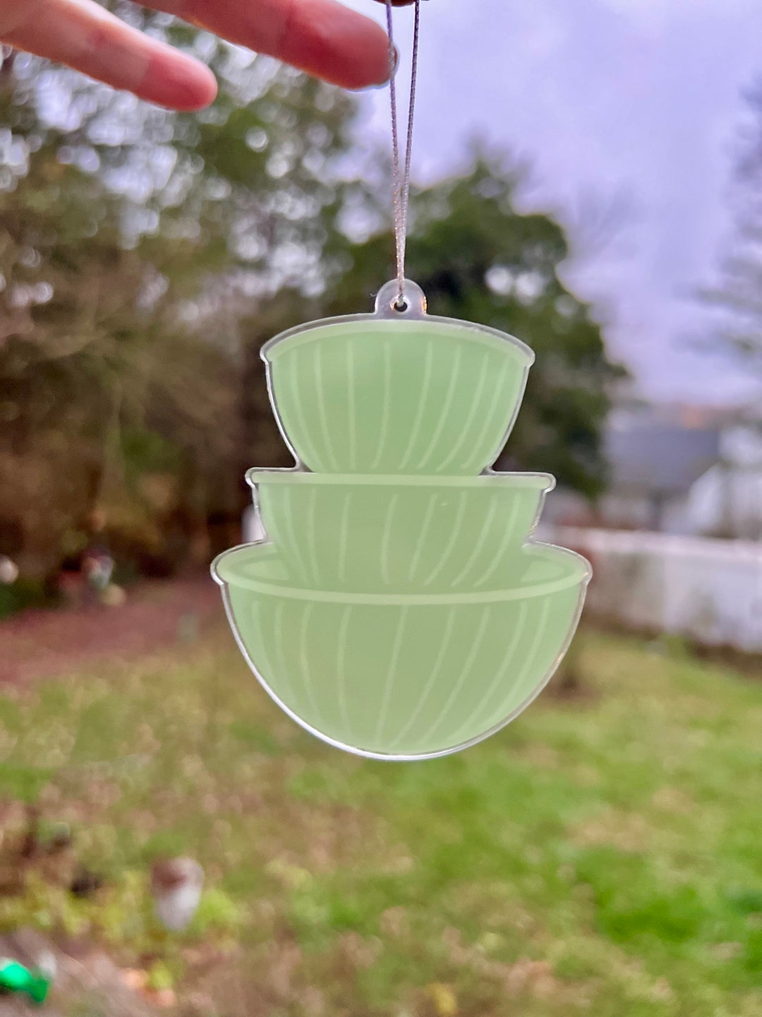 Jadeite Mixing Bowls Ornament | Retro Decor | Vintage Christmas ...
