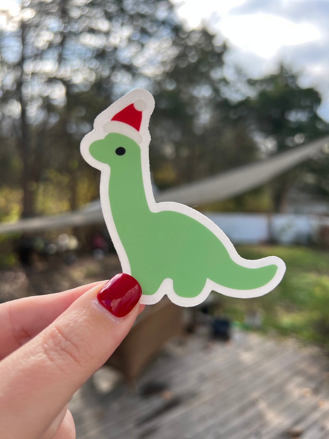 Santa Gertie the Dinosaur Sticker | Hollywood Studios | Planner Laptop ...