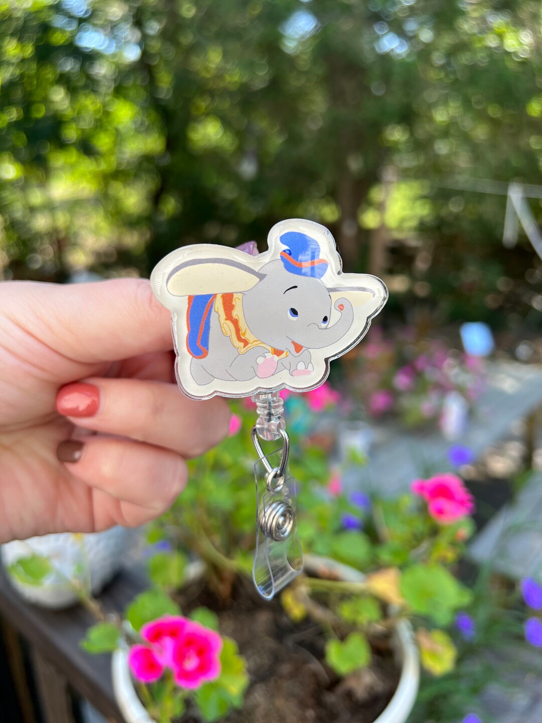 Dumbo Badge Reel | Dumbo the Elephant | Badge ID Holder - Etsy