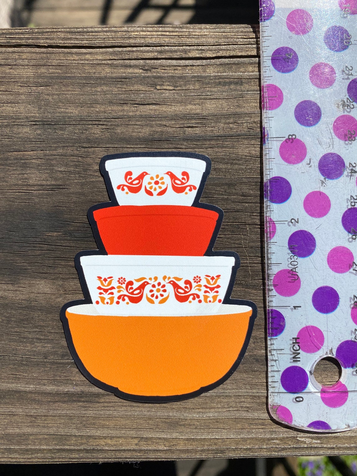 Pyrex Friendship Pattern Mixing Bowls Sticker | for Planner Laptop ...