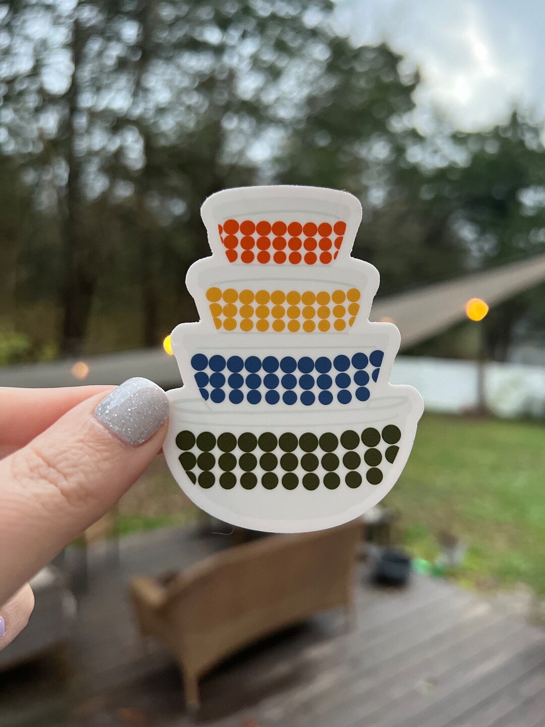 Pyrex Dot Bowls Magnet | Mixing Bowls | Fridge Magnet | Retro Decor ...