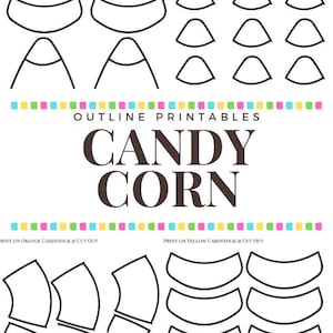 MOM SCHOOL Printable | Candy Corn Outline Printable | Halloween - Etsy