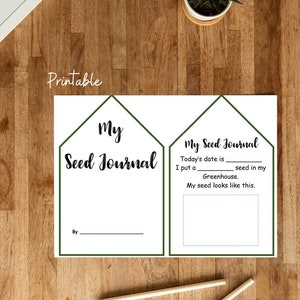 MOM SCHOOL Printable | Seed Journal Printable | Preschool Worksheets - Etsy