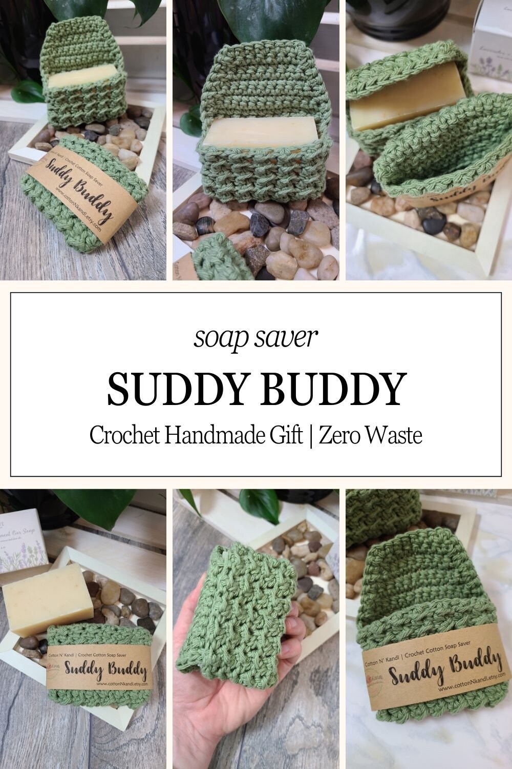 Suddy Buddy Soap Saver | Zero Waste Gifts, Handmade Crochet Soap Pouch ...