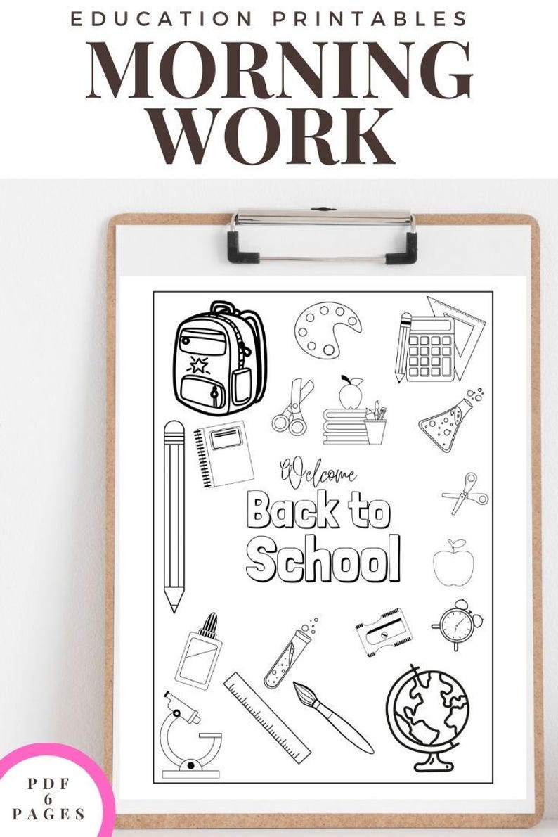 MOM SCHOOL Printable | Morning Work Packet | Grades 1-3 - Etsy