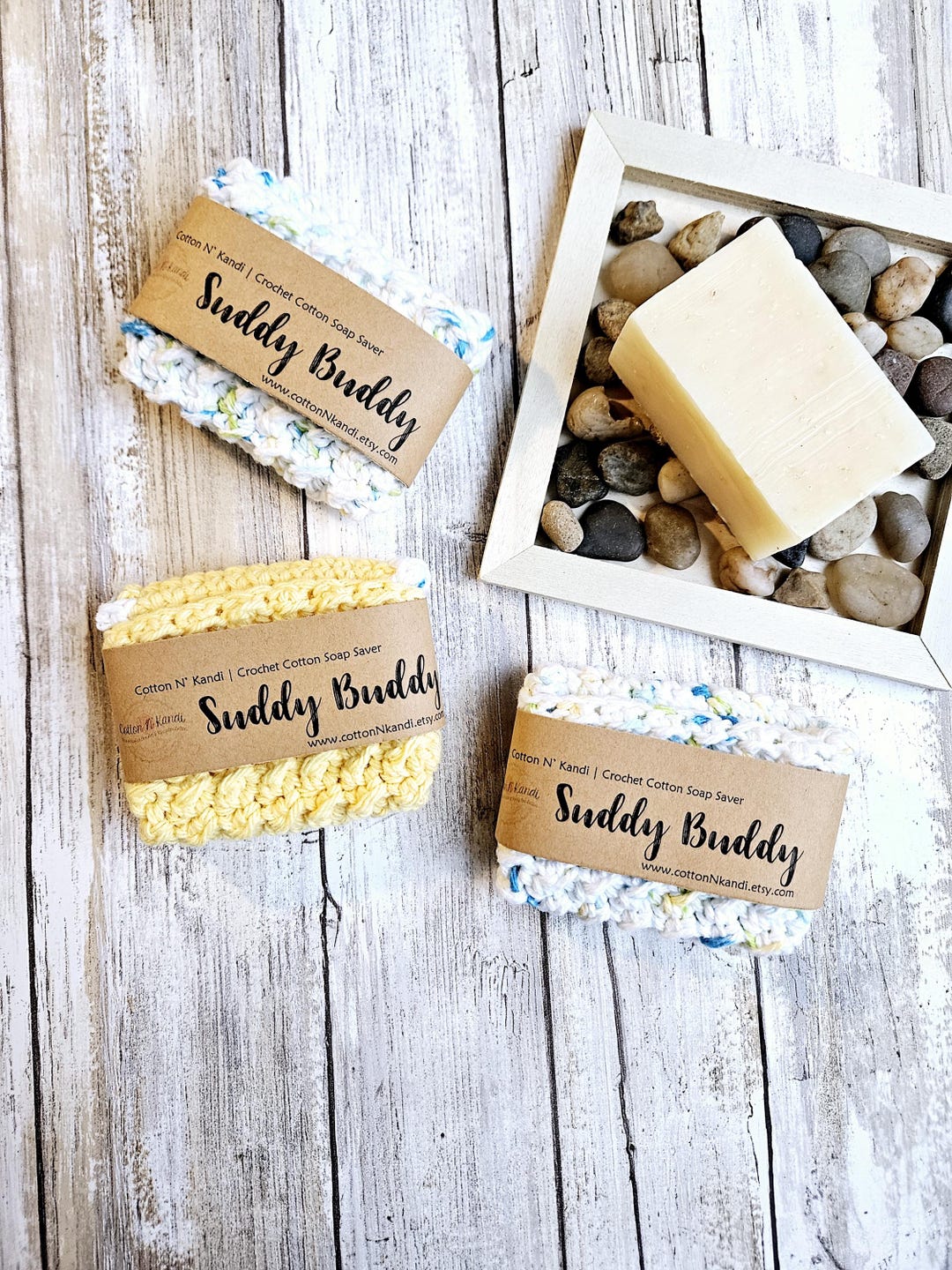 Suddy Buddy Trio Gift Set | 3 Pack | Crochet Soap Saver | Zero Waste ...