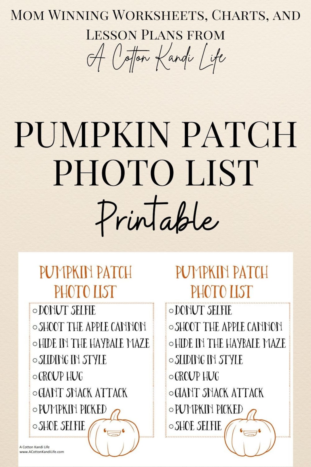 MOM SCHOOL Printable | Pumpkin Patch Photo List Printable | Preschool Worksheets, Preschool ...