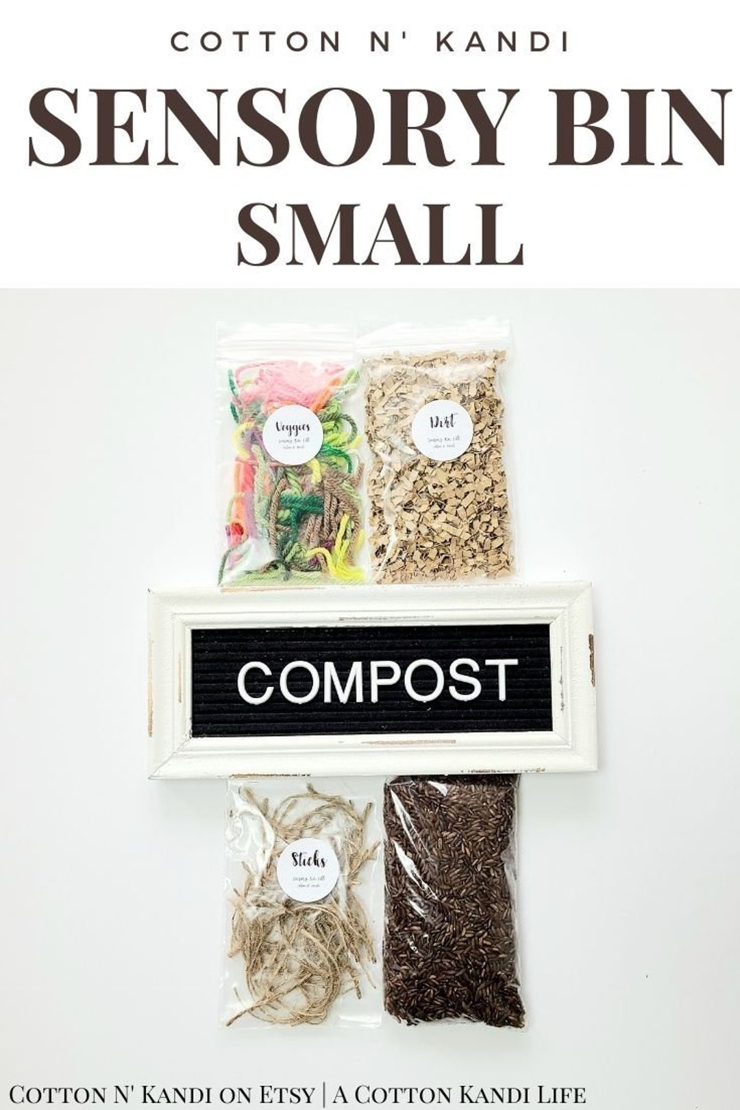 Sensory Bin COMPOST Montessori Materials, Waldorf Toys - Etsy