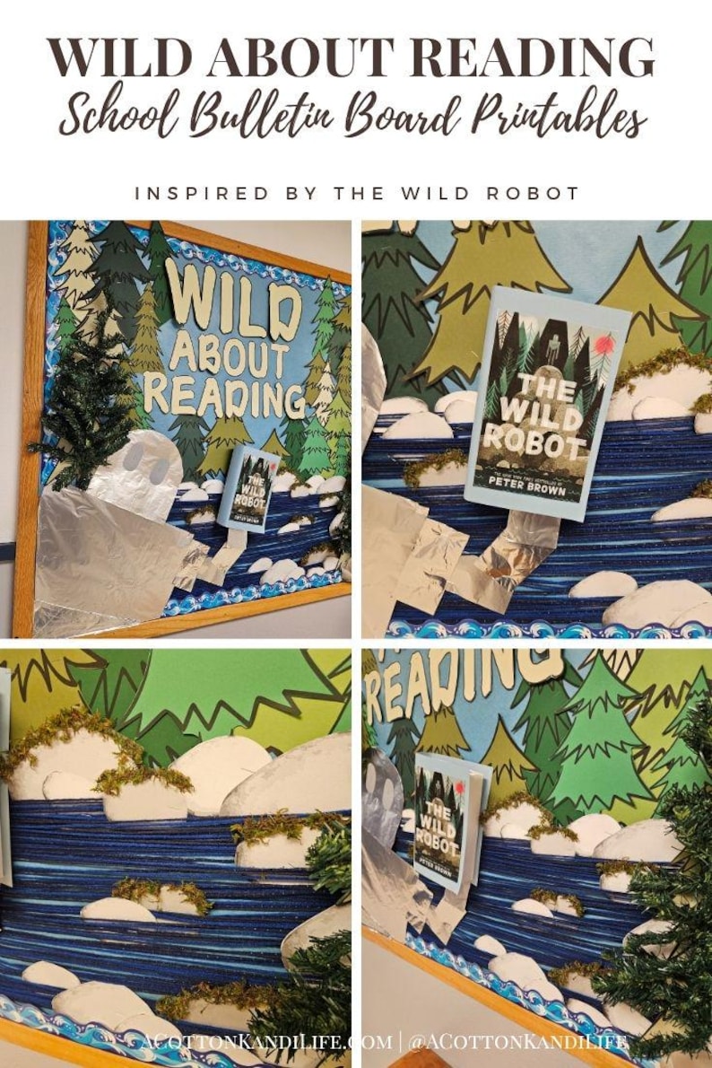 SCHOOL Printable | Bulletin Board | WILD About Reading Bulletin Board ...