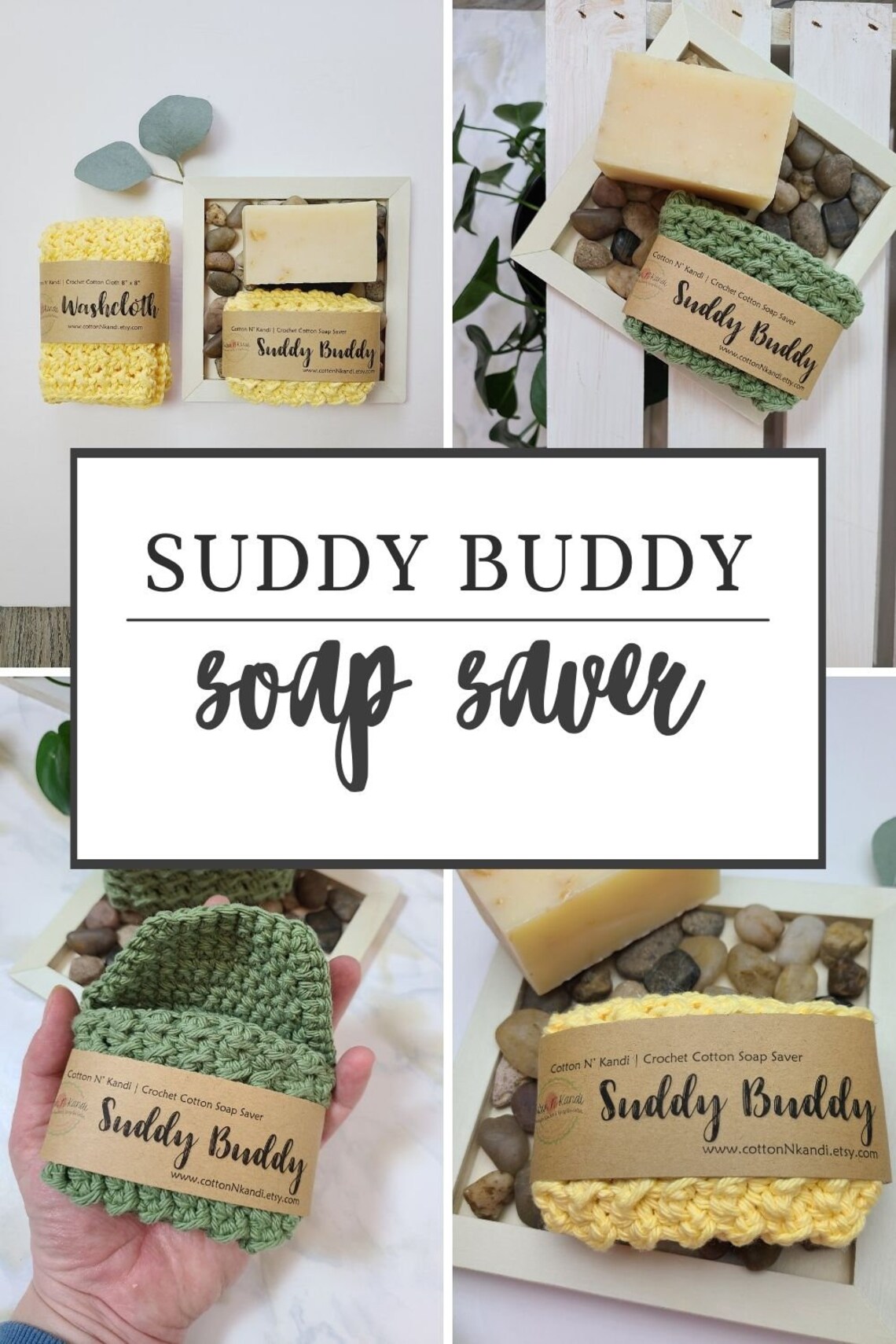Suddy Buddy Trio Gift Set | 3 Pack | Crochet Soap Saver | Zero Waste ...
