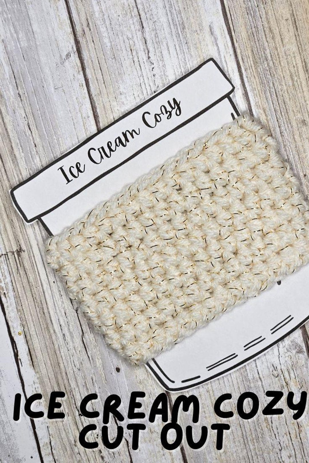 Ice Cream Cozy Printable | Ice Cream Sweater Packaging, Stocking ...