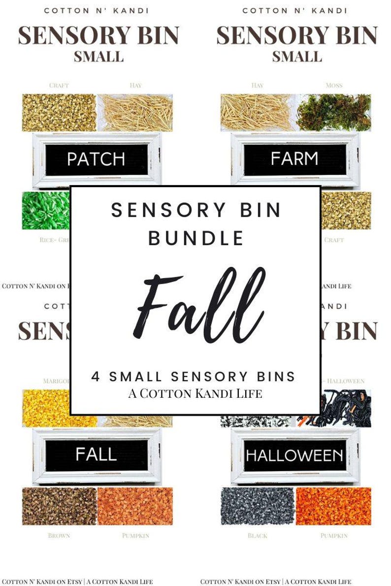Sensory Bin | Seasonal Bundles | 4 KITS | Educational Activity, Stim ...