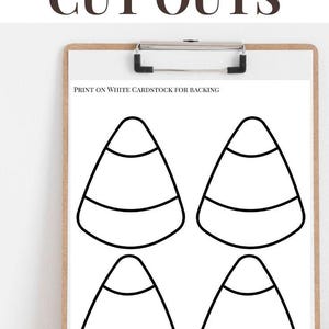 MOM SCHOOL Printable | Candy Corn Outline Printable | Halloween - Etsy