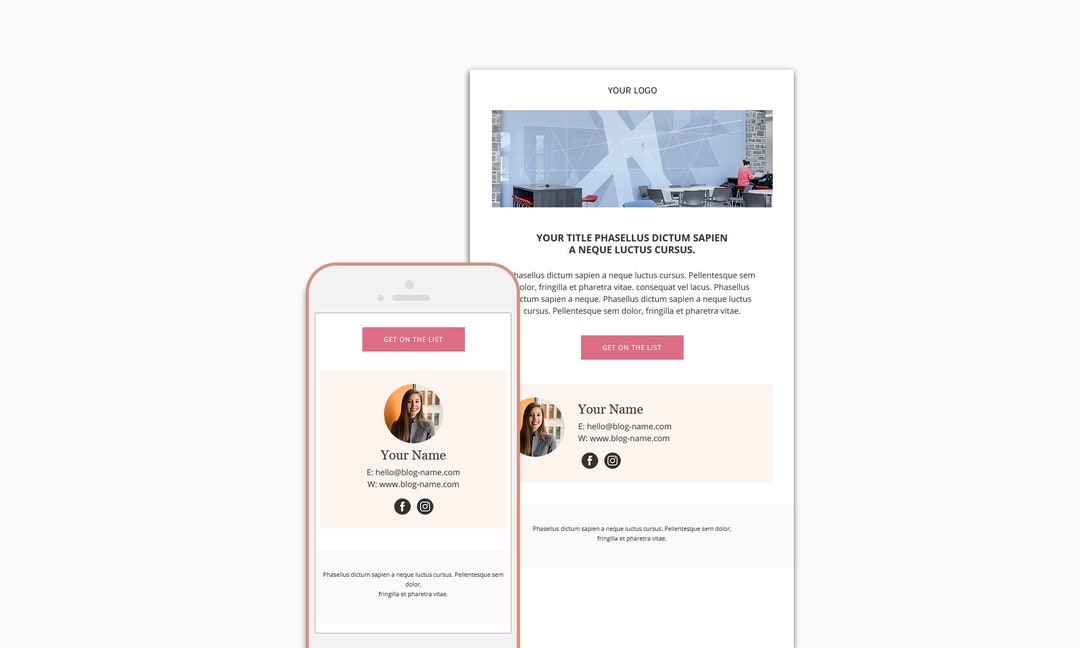 Welcome Email Template Newsletter Template - Etsy
